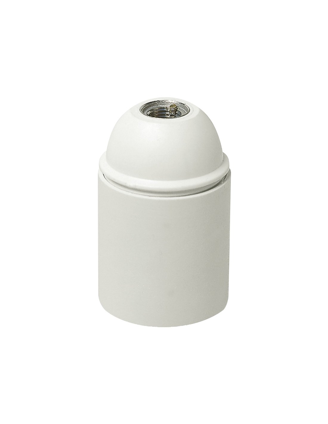 Douille E27 lisse blanche M10x1